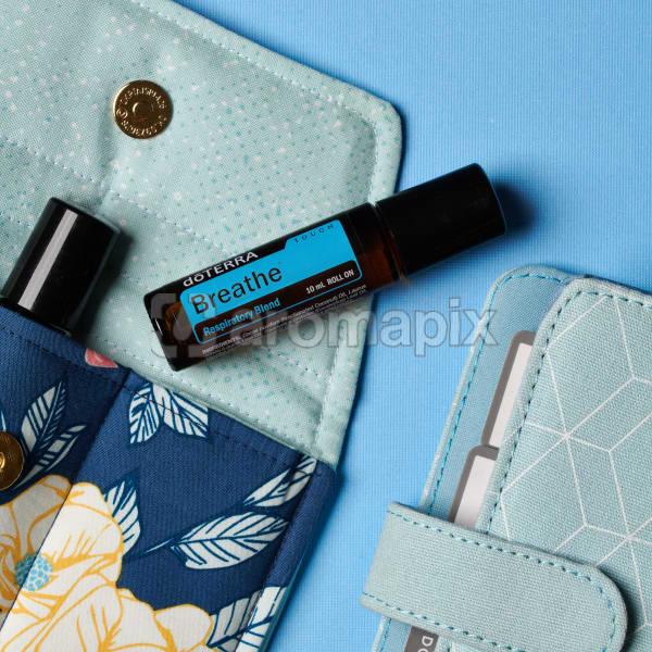 Doterra Breathe Touch Lemon Peel Wooden Background Stock Photo 92mx270ys8ya